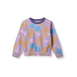 Smafolk Sm&aring;folk Sweatshirt "Rosen" in Lila - 46% | Gr&ouml;&szlig;e 104/110 | Baby-sweatshirts-jacken