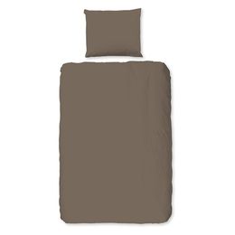 pure Mikrofaser-Bettw&auml;sche-Set in Taupe - 42% | Gr&ouml;&szlig;e 140x220 cm | Bettwaesche-bettwaren