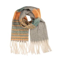 Clayre & Eef Clayre & Eef Schal in Grau/ Orange - (L)180 x (B)50 cm - 11% | Damen-schals-tuecher