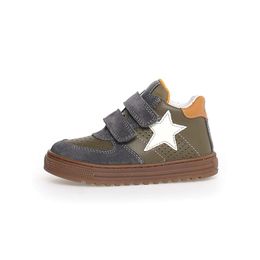 Naturino Leder-Sneakers "Hess" in Khaki/ Dunkelblau/ Orange - 46% | Gr&ouml;&szlig;e 35 | Babysneakers