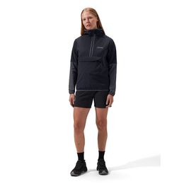 Berghaus Windbreaker "Wandermoor" in Schwarz/ Grau - 62% | Gr&ouml;&szlig;e 42 | Damen-outdoorjacken