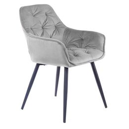 Homla Stuhl "Cherry" in Grau - (B)57 x (H)84 x (T)63 cm - 32% | Sitzmoebel