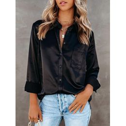 Milan Kiss Hemd in Schwarz - 67% | Gr&ouml;&szlig;e XL | Damen-blusen