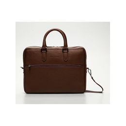 maison h&eacute;ritage PARIS Leder-Businesstasche "Leo" in Braun - (B)40 x (H)29,5 x (T)7,5 cm - 70% | Herrentaschen