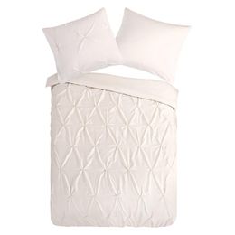 pure Mikrofaser-Bettw&auml;sche-Set "Elegance" in Creme - 42% | Gr&ouml;&szlig;e 200x220 cm | Bettwaesche-bettwaren