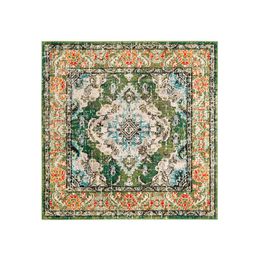 Safavieh Kurzflor-Teppich ''Monaco'' in Gr&uuml;n - 38% | Gr&ouml;&szlig;e 122x122 cm |