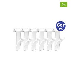 Wenko 6er-Set: Handtuchhaken in Transparent - (H)10,5 cm - 50% | Badezimmer-accessoires