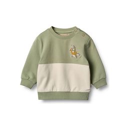 Wheat Sweatshirt "Carly" in Gr&uuml;n/ Creme - 59% | Gr&ouml;&szlig;e 86 | Baby-sweatshirts-jacken