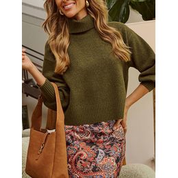 Milan Kiss Rollkragenpullover in Khaki - 63% | Gr&ouml;&szlig;e M | Damen-pullover-cardigans