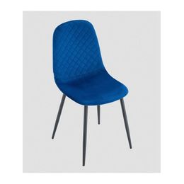 Homla Stuhl "Noir" in Blau/ Schwarz - (B)44 x (H)85 x (T)52 cm - 30% | Sitzmoebel