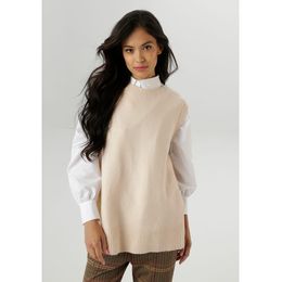 Aniston Pullunder in Beige - 56% | Gr&ouml;&szlig;e 46 | Damen-pullover-cardigans