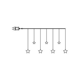 STAR TRADING LED-Lichtervorhang "Dew Drop Stars" in Warmwei&szlig; - (L)120 cm - 63% | Lichterketten-dekobeleuchtung