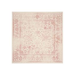 Safavieh Kurzflor-Teppich ''Adirondack'' in Creme/ Rosa - 35% | Gr&ouml;&szlig;e 122x122 cm |