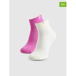 4F 2er-Set: Socken in Wei&szlig;/ Pink - 33% | Gr&ouml;&szlig;e 35-37 | Kinder-socken-strumpfhosen