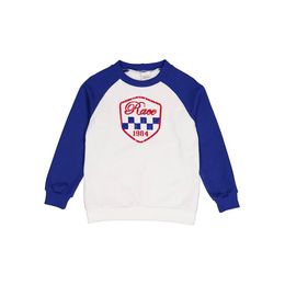 Fred's World by GREEN COTTON Fred ́s World by GREEN COTTON Sweatshirt "Racing" in Wei&szlig;/ Blau - 61% | Gr&ouml;&szlig;e 110 | Kinder-sweatshirts-jacken