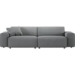 Home Affaire Big-Sofa &raquo;Glimminge auch in Breitcord, Feincord + Easy care-Bezug,&laquo; besondere Kedern&auml;hte Zierkissen grau 100% Polyester