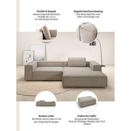 Home Affaire Ecksofa &raquo;Watertown, modernes XXL L-Form, 306 cm breit&laquo; Gro&szlig;z&uuml;giges Lounge-Sofa mit viel Platz f&uuml;r die Familie beige 95% Polyester, 5% 