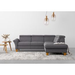 Home Affaire Ecksofa &raquo;Lindgren L-Form&laquo; wahlweise mit TV-Funktion, Stauraum und Kopfteilverstellung braun 100% Polyester