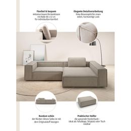 Home Affaire Ecksofa &raquo;Watertown, moderne XXL L-Form, 306 cm breit&laquo; Komfortabel mit tiefer Sitzfl&auml;che &ndash; ideal f&uuml;r gro&szlig;e Wohnr&auml;ume beige 96% Polyester, 