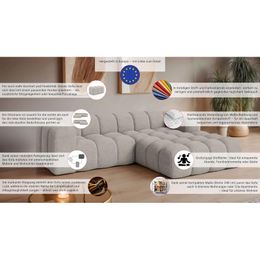 OTTO home Ecksofa &raquo;KALLIE L-Form, 248 cm - OTTO. Verl&auml;ssliche Qualit&auml;t.&laquo; Bubble Optik, moderne Steppung, hoher Sitzkomfort 100% Polyester