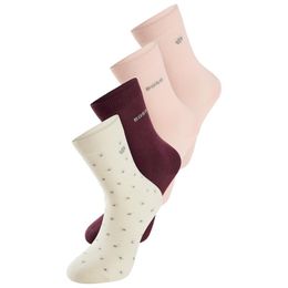 BOSS Damen BOSS Socken &raquo;4P RS GiftShine&laquo; 4 Paar tlg. verst&auml;rkte Fersen- und Zehennaht, Rippb&uuml;ndchen 36-42