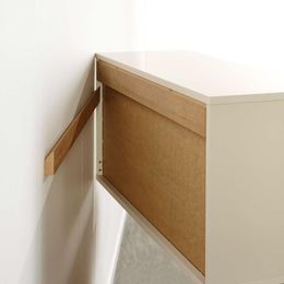 TV-Board &raquo;Mistral Fernsehschrank, Medienm&ouml;bel, H&auml;ngend&laquo; T&uuml;ren mit Akustikstoff, Schublade, Lowboard, B: 161,5 cm wei&szlig; MDF, Massivholz, Spanplatte