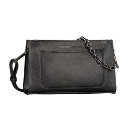 Tom Tailor Denim Damen Tom Tailor Denim Umh&auml;ngetasche &raquo;Lennon&laquo; Damen Schultertasche, Handtasche mit abnehmbarer Metallkette schwarz
