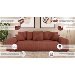 Home Affaire Big-Sofa &raquo;LAKESIDE 3-Sitzer Schlafsofa mit Bettkasten, Breite 256,5 cm&laquo; Liegefl&auml;che 168,5x195 cm, hoher Sitzkomfort, Ma&szlig;e B/T/H: 256/122/