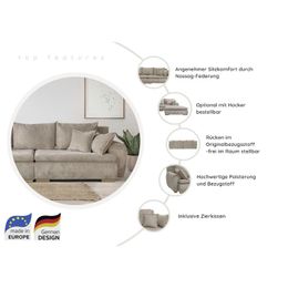 Home Affaire Big-Sofa &raquo;Katja, B: 275 cm - OTTO. Verl&auml;ssliche Qualit&auml;t.&laquo; Mega-Sofa mit 4 Zierkissen gr&uuml;n 100% Polyester
