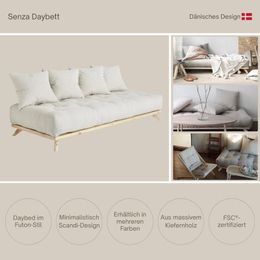 Karup Design Daybett &raquo;Senza, Sofa, mit Futonmatratze, minimalistisch, massives Kiefernholz&laquo; Handgefertigt, skandinavisches Design, vielseitig, schlichter Stil grau