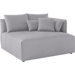 OTTO home Ottomane &raquo;N&ouml;re&laquo; kurzes Lounge-Modul - zum Zusammenstellen, Breite 138 cm, Tiefe 128 cm grau 100% Polyester
