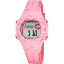 Calypso Watches Damen Calypso Watches Chronograph &raquo;Junior Collection&laquo; Kinderuhr, Quarzuhr, Armbanduhr, digital, Datum, Stoppfunktion rosa