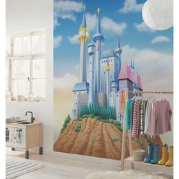 Komar Kindertapete &raquo;Disney Princess Cinderella Castle&laquo; bedruckt glatt blau Vlies