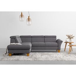 Home Affaire Ecksofa &raquo;Lindgren L-Form&laquo; wahlweise mit TV-Funktion, Stauraum und Kopfteilverstellung braun 100% Polyester
