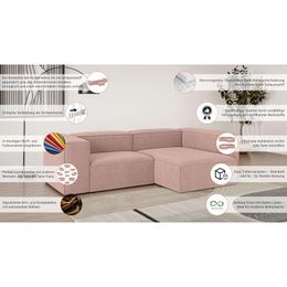OTTO home Ecksofa &raquo;HAILY L-Form links/rechts, Modularsofa, Sitztiefe 70/130 cm&laquo; als Modul oder separat verwendbar, f&uuml;r individuelle Zusammenstellung 