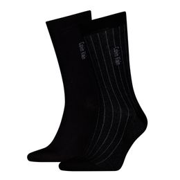 Calvin Klein Herren Socken &raquo;CK MEN SOCK 2P PINSTRIPE&laquo; 2er Pack schwarz - (40/46)