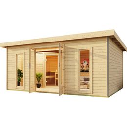 Konifera Saunahaus &raquo;Maiko 4 SET B&laquo; Ofen 9 KW externe Strg easy beige