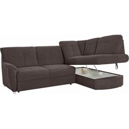 Sit & More sit&more Ecksofa &raquo;Sonoma L-Form&laquo; wahlweise mit Bettfunktion und Bettkasten braun Kunstleder SOFTLUX ;Luxus-Microfaser ALTARA NUBUCK (100% Polyester);
