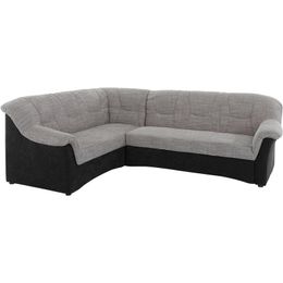 DOMO collection Ecksofa &raquo;Sarafina zeitlos&bequem, optional mit Federkern, Breite 240cm, L-Form&laquo; wahlweise mit Bettfunktion schwarz-wei&szlig; Microfaser 