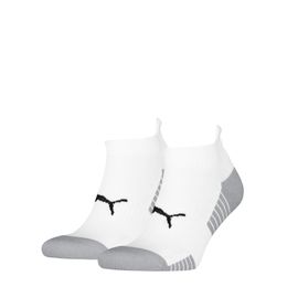 Puma Damen Puma Sneakersocken &raquo;Puma UNISEX SPORT CUSHIONED SNEAKER 2P&laquo; 2 Paar, Gepolsterte Sohle, niedriger Schnitt wei&szlig; 43-46