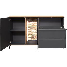 M&auml;usbacher Kommode Faro Sideboard B 169 cm, inkl. Beleuchtung, Push to open, Metallf&uuml;&szlig;e
