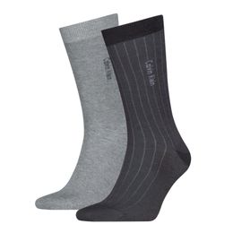 Calvin Klein Herren Socken &raquo;CK MEN SOCK 2P PINSTRIPE&laquo; 2er Pack grau - (40/46)