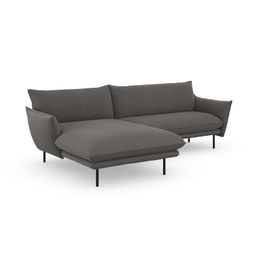 Home Affaire Ecksofa &raquo;Stine L-Form&laquo; Besonderes Design durch Kissenoptik und Keder, by Morten Georgsen grau Struktur (100% Polyester);Struktur weich (