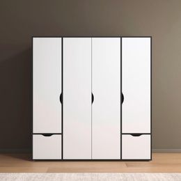 Rauch Dreht&uuml;renschrank &raquo;Kleiderschrank Schrank Garderobe W&auml;scheschrank NARAI mit Schubladen&laquo; in 3 verschiedenen Ausstattungen BASIC/CLASSIC/PREMIUM, 