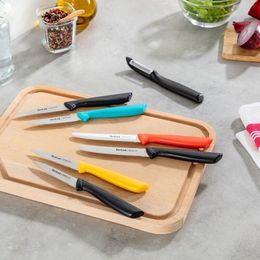 Tefal Sch&auml;lmesser &raquo;Colorfood&laquo; gezahnt, 8 cm, Klinge aus deutschem Edelstahl, ergonomischer Griff Edelstahl, Kunststoff