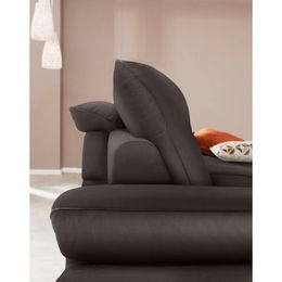 W.Schillig Ecksofa &raquo;enjoy&MORE, Designsofa, elegant und bequem, L-Form&laquo; Sitztiefenverstellung, F&uuml;&szlig;e schwarz pulverbeschichtet, Breite 294 cm braun 