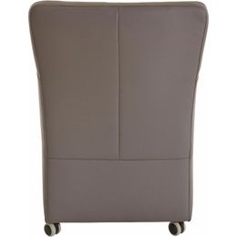 exxpo - sofa fashion Sessel &raquo;Cortado, Loungesessel auf Rollen, schmale Armlehnen, bequem&laquo; Breite 66 cm braun