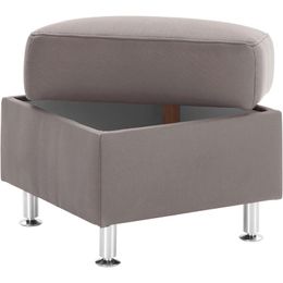 Sit & More sit&more Hocker &raquo;Cardoso&laquo; grau Luxus-Microfaser (90% Polyester, 10% Polyamid);Flachgewebe (100% Polyester);Struktur (100% Polyester)