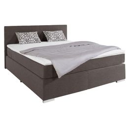 COTTA Boxspringbett &raquo;Simba&laquo; Topseller! wahlweise mit oder ohne Matratze und Topper bestellbar grau Polyester