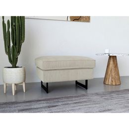 Home Affaire Polsterhocker &raquo;Pinto&laquo; mit Keder, Metallf&uuml;&szlig;en und auch in Cord Bezug erh&auml;ltlich beige 92% Polyester, 8% Nylon